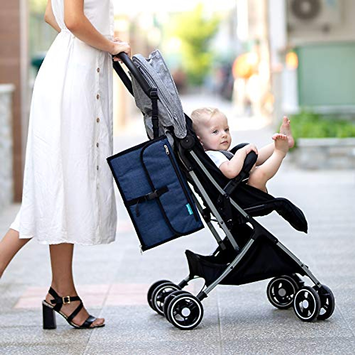 Portable Changing Pad Diaper Bag – Premium Quality Baby Changing Pad Baby Diaper Bag – Sleek, Chic, Zip-Apart Portable Diaper Changing Pad Diaper Clutch w/Zip Storage, Smart Handles and Wipe Pockets!