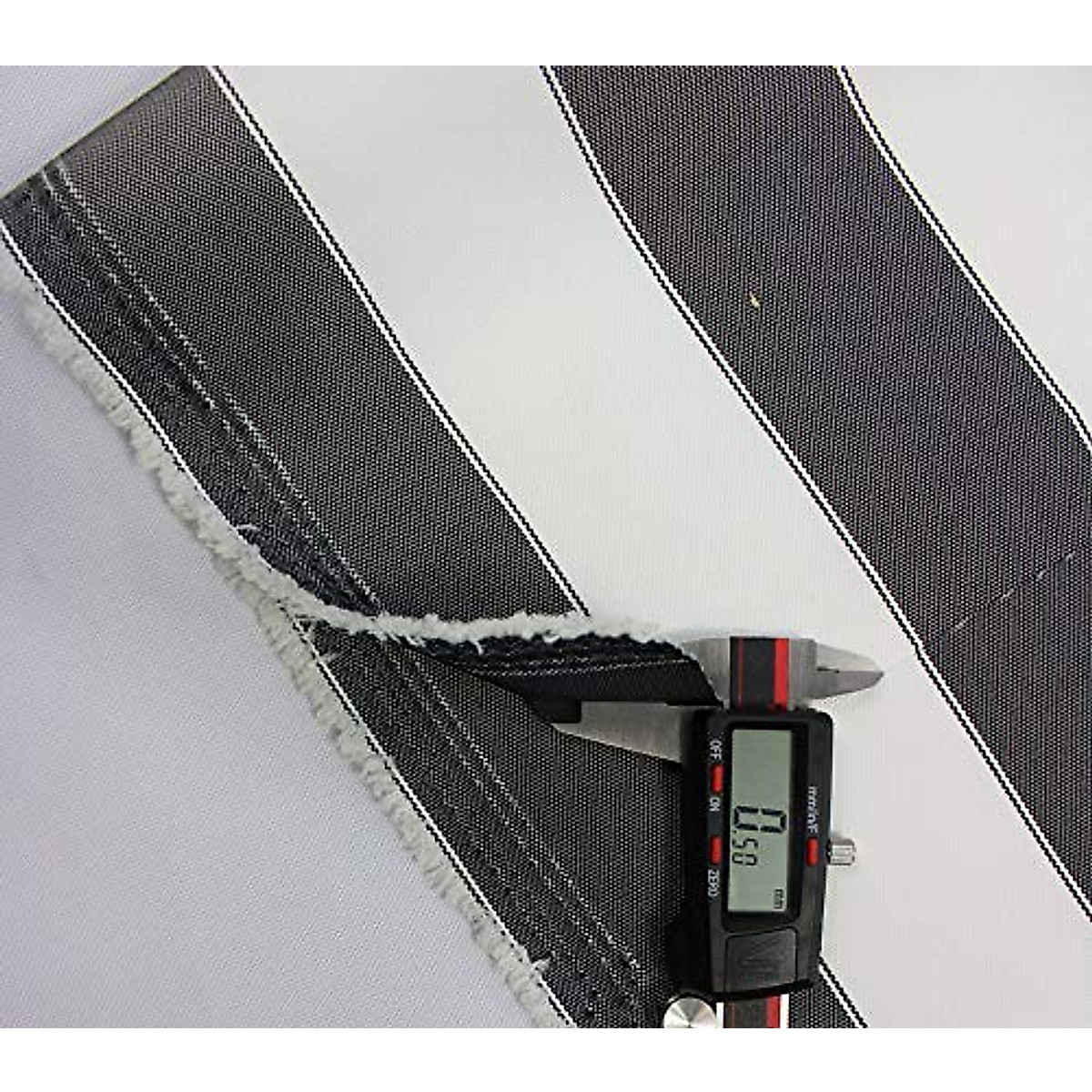 Stripe Canvas Awning Fabric Outdoor Fabric 60" (Hunter Green/White 1, Yards)