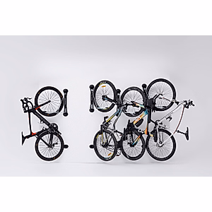 Steadyrack Bike Rack - Easy Lift Swivel Bike Wall Mount, Vertical Storage Solution for Bicycles with Fenders or Mudguards, Garage Bicycle Rack Wall Mount for Home - 2 Pack