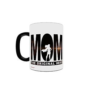 Mother's Day - Mom The Original Hero - Superhero - One 11 oz Morphing Mugs Color Changing Heat Sensitive Ceramic Mug – Image Revealed When HOT Liquid Is Added!