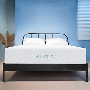 subrtex Twin XL Size Mattress 6 Inch Gel Memory Foam Mattress with Removable Protective Cover in a Box Premium Bed Mattress for Pressure Relief Sleep(Twin XL,6 Inch)
