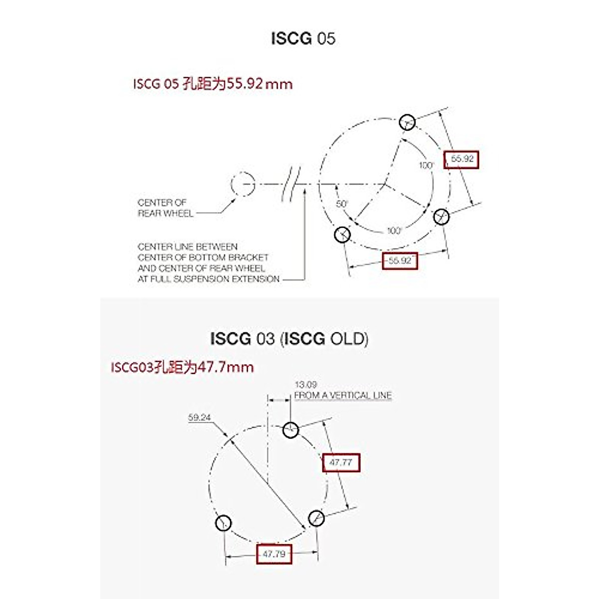 Fouriers MTB Enduro Downhill Chain Guide Bash Guard Retention Device 32-38T (Black, ISCG-05)