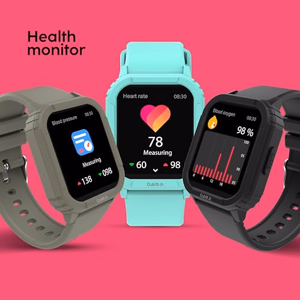 Cubitt Jr Smart Watch Fitness Tracker for Kids and Teens, Games, Step Counter, Sleep Monitor, Heart Rate Monitor, Calculator, Activity Tracker, 1.52" Touch Screen, Waterproof