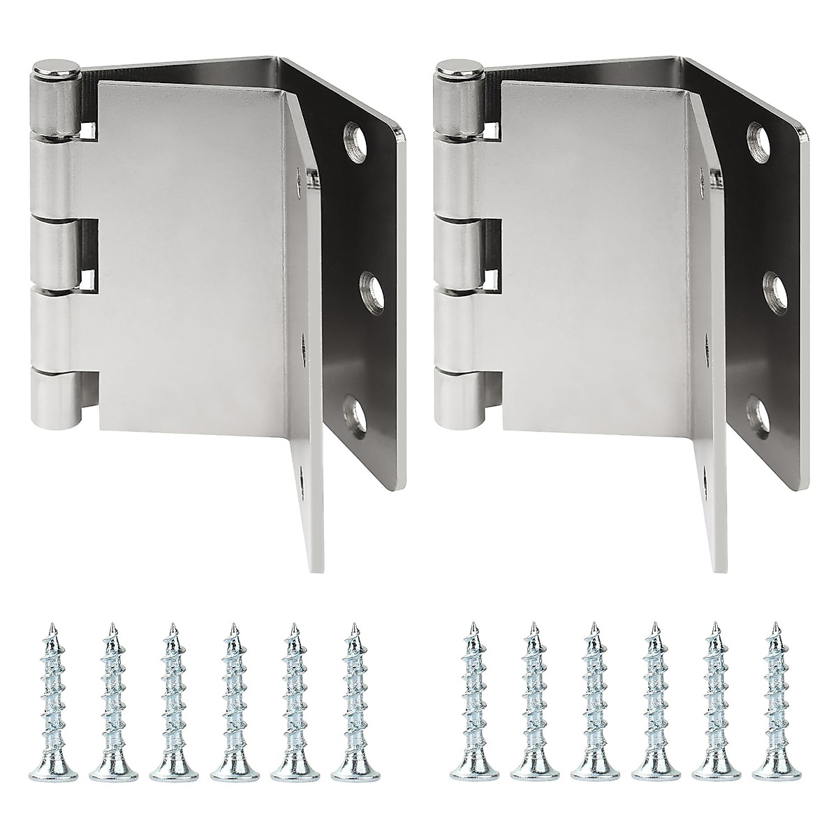 Handicap Expandable Door Hinges, Offset Door Hinges - 2 Swing Hinge in Satin Chrome