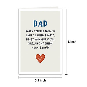 Ulbeelol Humorous Fathers Day Card, Funny Birthday Card for Dad, Hilarious Dad Card, Arrogant Fathers Day Card, Funny Card for Father