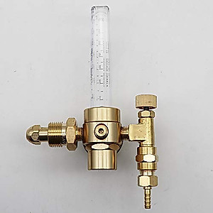 KIPA Argon Flowmeter Regulator for Welding CGA580 Miller Lincoln Mig Tig, CO2 Argon Mixed Flowmeter Regulator, Accurate Gauge 0 to 4000 Psi Pressure for Welder Tank,Safe Durable Welding Gas Flowmeter