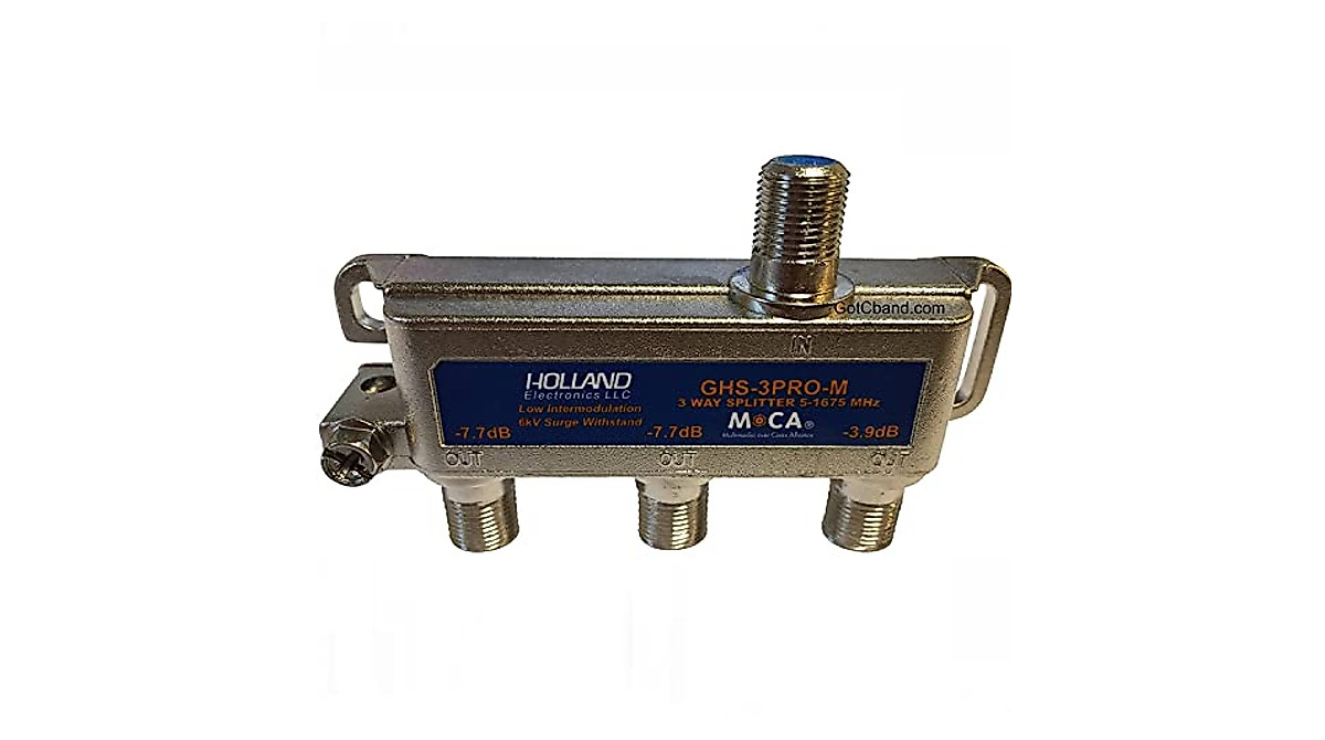 Holland Electronics 3-Way MoCA Splitter 5-1675MHz | Boost Your Network