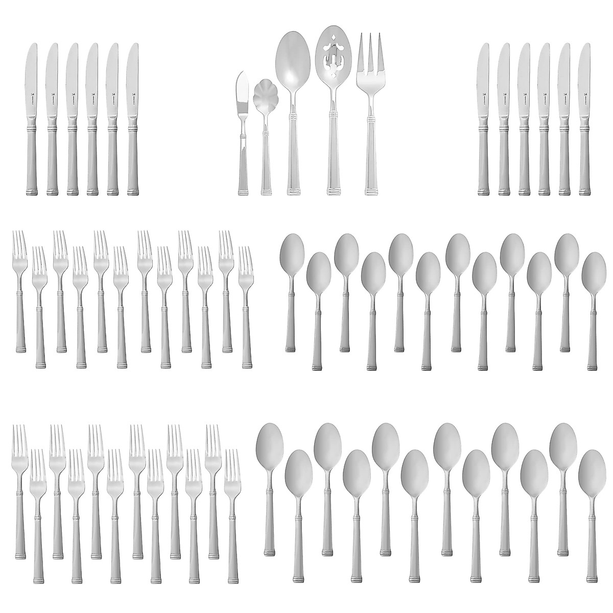 HENCKELS Plaza Flatware Set, 65-pc, Stainless Steel