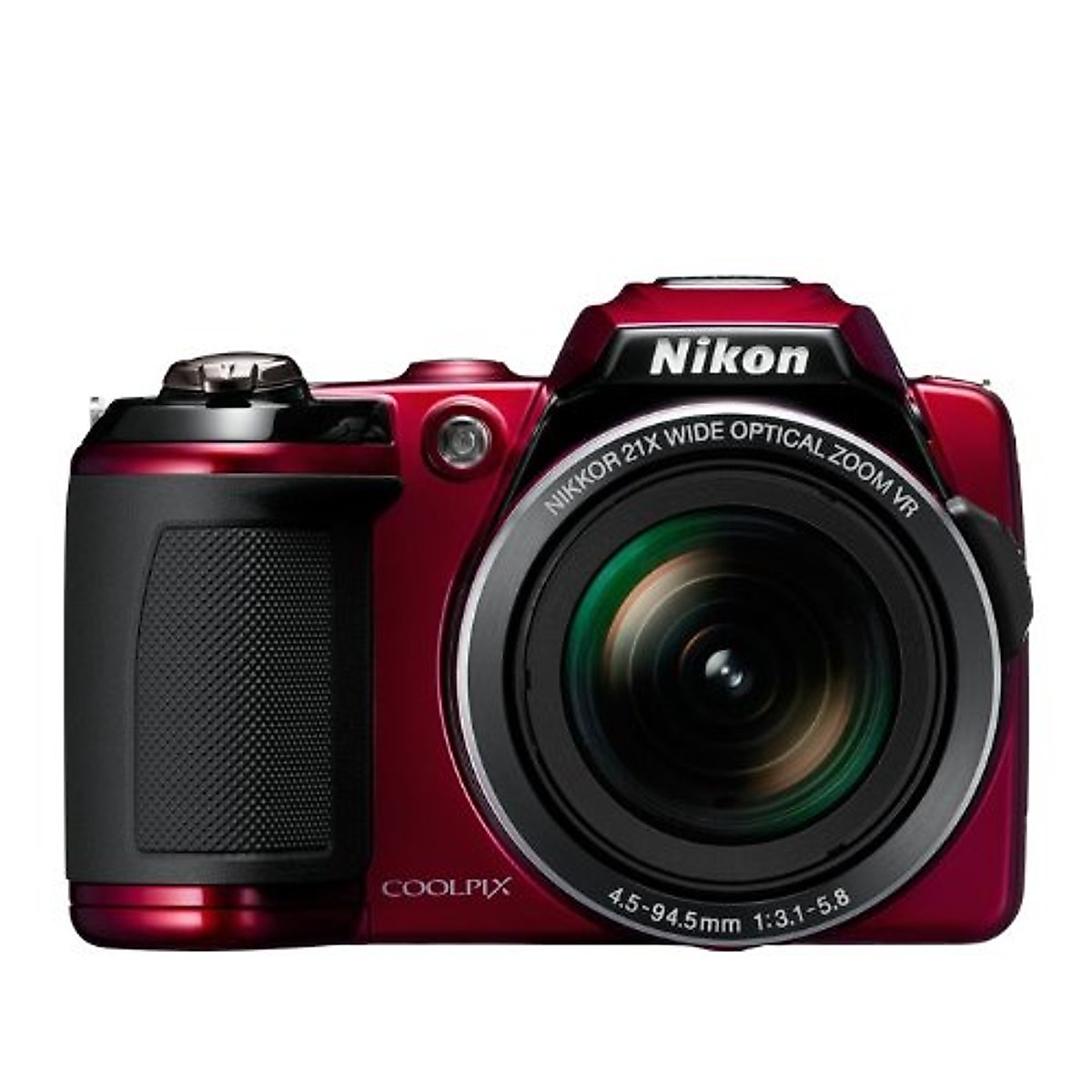 Nikon COOLPIX L120 14.1 MP Digital Camera with 21x NIKKOR Wide-Angle Optical Zoom Lens and 3-Inch LCD (Red) (OLD MODEL)
