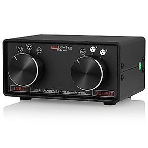 Nobsound Little Bear MC3 3-IN-3-OUT XLR Balanced/RCA Stereo Converter Audio Selector Splitter Box Passive Preamp XLR to RCA Audio Switch (XLR & RCA)