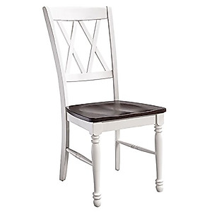 Crosley Furniture Shelby Dining Set with Table and Extension Leaf, 7-Piece (6 Chairs), Distressed White