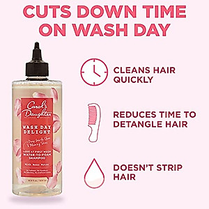 Carol's Daughter Wash Day Delight Water-to-Foam Sulfate Free Vegan Shampoo with Rose Water and Micellar Technology, Paraben Free, Silicone Free, Best for Kinky, Curly Hair, 16.9 fluid ounces