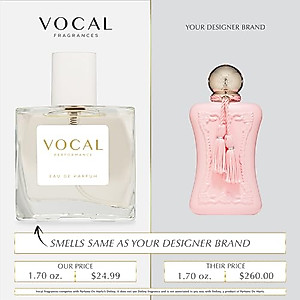 Vocal Performance W081 Inspired by Parfume De Marly Delina Eau de Parfum For Women Rose Woody Floral 1.7 Fl Oz Perfume Replica Version Fragrance Dupe Consentrated Long Lasting