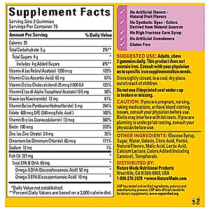 Nature Made Womens Multivitamin with Omega-3 for Daily Nutritional Support, 150 Gummies, 75 Day Supply
