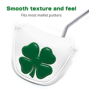 Montela Golf Putter Cover Mallet Putter Headcover Leather Golf Club Head Covers Putter Headcover for Mallet with Magnetic for Heel Shaft fits Taylormade Odyssey 2ball Scotty Cameron Ping