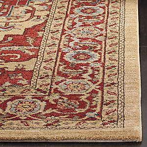 SAFAVIEH Mahal Collection Accent Rug - 3' x 5', Red & Natural, Traditional Oriental Design, Non-Shedding & Easy Care, Ideal for High Traffic Areas in Entryway, Living Room, Bedroom (MAH698A)