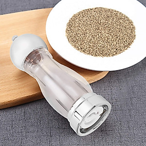 Pepper Grinder, Acrylic Pepper Grinder Mill 5 Inch Salt and Pepper Shaker Salt Grinder Pepper Mill Shakers Refillable(L)