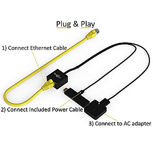 fire-Cable Ethernet Adapter for WiFi TVSticks & Streaming Media Players (Connects TV Stick to a Ethernet for Fast Playback, Streaming and Less Buffering)