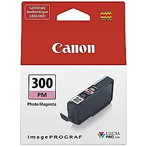 Canon PFI-300 Lucia PRO Ink, Photo Magenta, Compatible to imagePROGRAF PRO-300 Printer, Standard (4198C002)