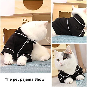 Q.Y.HOME Shirt Clothes, Small Dog Shirt, Dog and cat Solid Color Clothes 2 Pieces