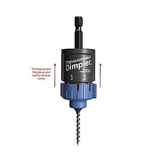 Adjustable DIMPLER ® Drywall Bit - Perfect for Converting Electric and Impact Drills into a Drywall and Deck Screw Gun holds the screw with a Powerful Magnet.