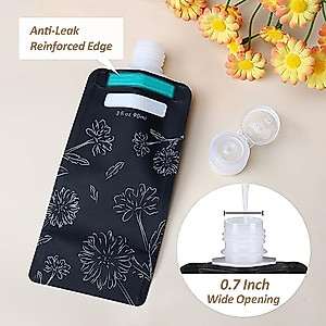 PACKISM Travel Pouches for Toiletries - 12 Pack Leak Proof 3oz TSA Approved Travel Squeeze Pouches,Stand Up Liquid Travel Containers for Shampoo Conditioner Lotion Body Wash