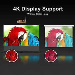WEMAX Go Advanced Smart ALPD Laser Projector - Ultra Portable - 1080P 600 ANSI Lumens Projector and 50 inch ALR Ambient Light Rejecting Portable Projector Screen