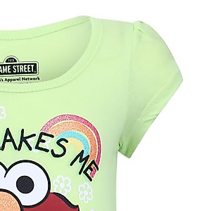 Sesame Street Girls' Modern/Fitted, Green Elmo Smile, 12 Months
