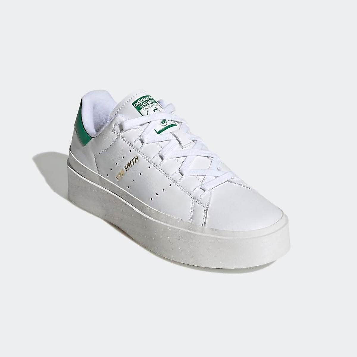 adidas Originals Women's Stan Smith Bonega Sneaker, White/White/Green, 7