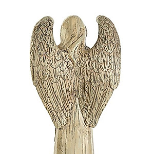 Ivy Home Memorial Angel Figurine Garden Angel Statues with Bird Garden Statuary Decoration for Garden, Yard, Patio