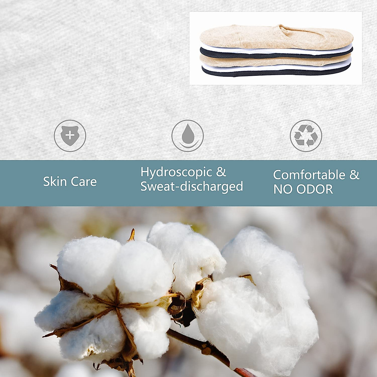 DIBAOLONG Womens No Show Socks Non Slip Flat Boat Line Low Cut Socks 6 Pairs