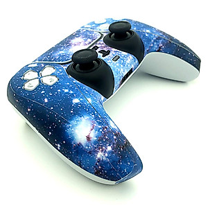 Gebaisi PS5 Controller Skin Sticker for Playstation 5 Cover Wrap Decal Blue Starry Sky