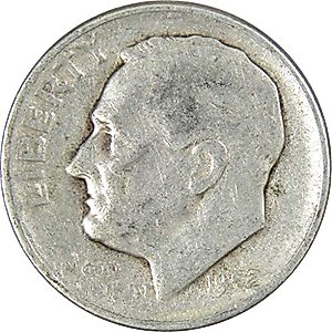 1952 S 10c Roosevelt Silver Dime US Coin AG About Good