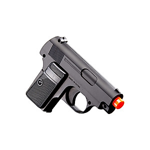 Lightweight Pocket Dual Airsoft Spring Pistols Gold & Black for Cosplay James Bond Costume, Spring Pistol Gun Toy for Youth, Great Started kit for Beginner