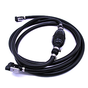 Boat Engine 0766489 766489 5008609 Fuel Line Assembly with Hose & Bulb for Johnson Evinrude OMC Outboard, Length 8ft/2.44m, Inner 5/16in/8mm, fits Sierra 18-8009S-1 18-8009S 18-8009EP-2 18-8009EP-1