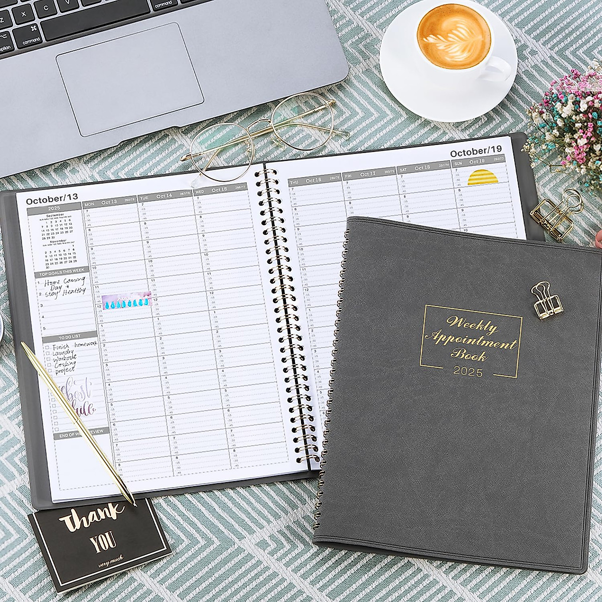 2023 Weekly Appointment Book - Daily Hourly Planner 2023, January 2023- December 2023, 8.4" x 10.6", 15-Minute Interval, Flexible Soft Cover, Twin-Wire Binding, Perfect for Your Life