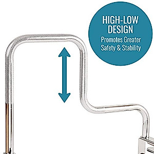 DMI Grab Bar Tub and Shower Handle, Bathtub Grab Bar, Safety Rail, For Safety and Stability, Rust Resistant, Chrome