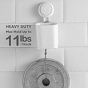 LEVERLOC Shower Caddy Suction Cup Toothbrush Holder Suction Cup One Second Installation NO-Drilling Removable Powerful Suction Shower Caddy Suction Cup Waterproof Organizer