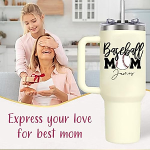 Personalized Baseball Mom Tumbler 40oz, Baseball Mom Gift Ideas, Birthday gifts for women, Baseballs Coffee Travel Mug, Mother's Day Gift, New Moms Gifts, Christmas, Gifts Ready