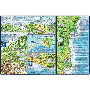 Kauai Hawaii Adventure Map Franko Maps Laminated Poster