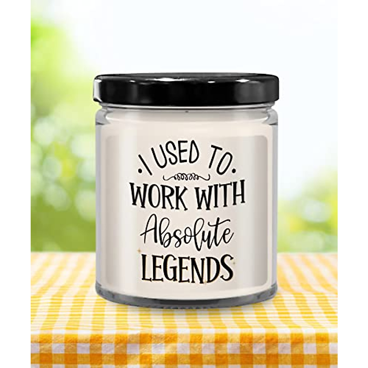 The Improper Mug I Used to Work with Absolute Legends Candle Funny Retirement Ideas for Coworker Boss Leaving New Job Work Friend 9 Oz. Vanilla Scented Soy Wax