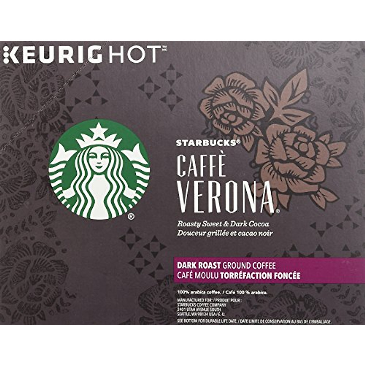 Starbucks Caffe Verona K-Cups, 24 Count