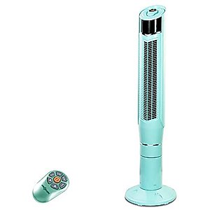 Kismile 47 inch Portable Oscillating Quiet Tower Fan with Remote Control,3 Modes and 8 Wind Speed Setting, Built in 24 H Timer LED Display for Bedroom,Home,Office,Dormitory (47 inch, Green)