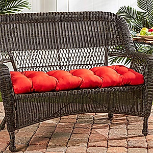 South Pine Porch Solid Salsa Red 44-inch Swing/Bench Cushion, 1 Count (Pack of 1)