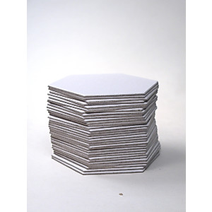 Value Pack of 30 - Blank 2.5" Hexagon Hex Board Game Chits Tiles Counters Markers DIY D&D