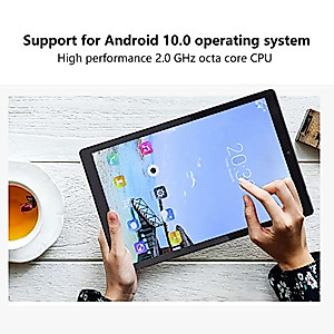 soobu 10in Tablet, Dual Speakers for Android10 100‑240V Tablet PC 8 Core CPU for Elderly (US Plug)