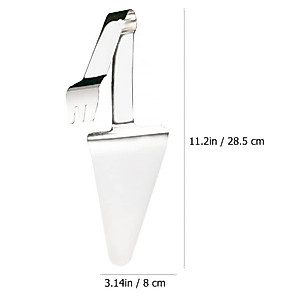 Hemoton 2pcs Stainless Steel Pizza Shovels Cheese Shovels Cake Spatulas Pizza Pie Server Cake Holder Transfer Triangular Spade Spatula for Cake Baking (Silver)