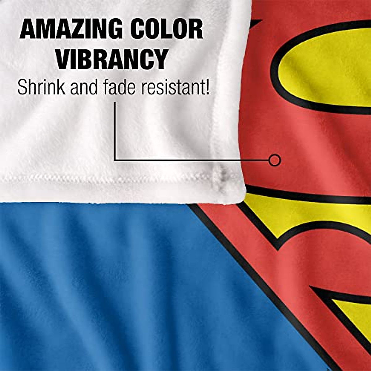 Superman Classic Logo Silky Touch Super Soft Throw Blanket 36" x 58",Classic Logo
