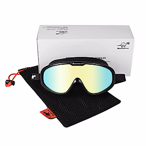 Spinosaurus Women's Swim Goggles, Anti-Fog, UV Protection, Adjustable Fit