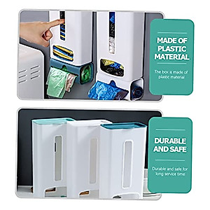 Cabilock 5pcs bag storage box plastic bag organizer grocery bag holder Wall Mount Grocery Bag Dispenser bag dispenser holder storage bag holder hanging garbage dispenser bags extractive